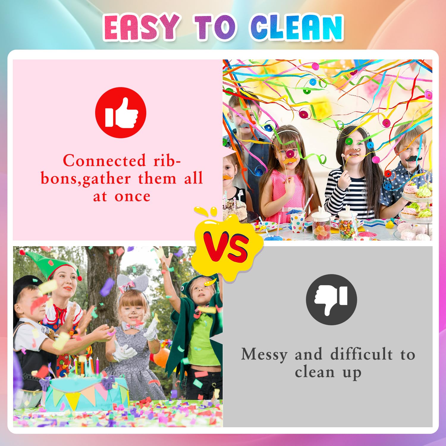 Snapklik.com : 50 Pcs Hand Throw Streamer Poppers Colorful No Mess ...
