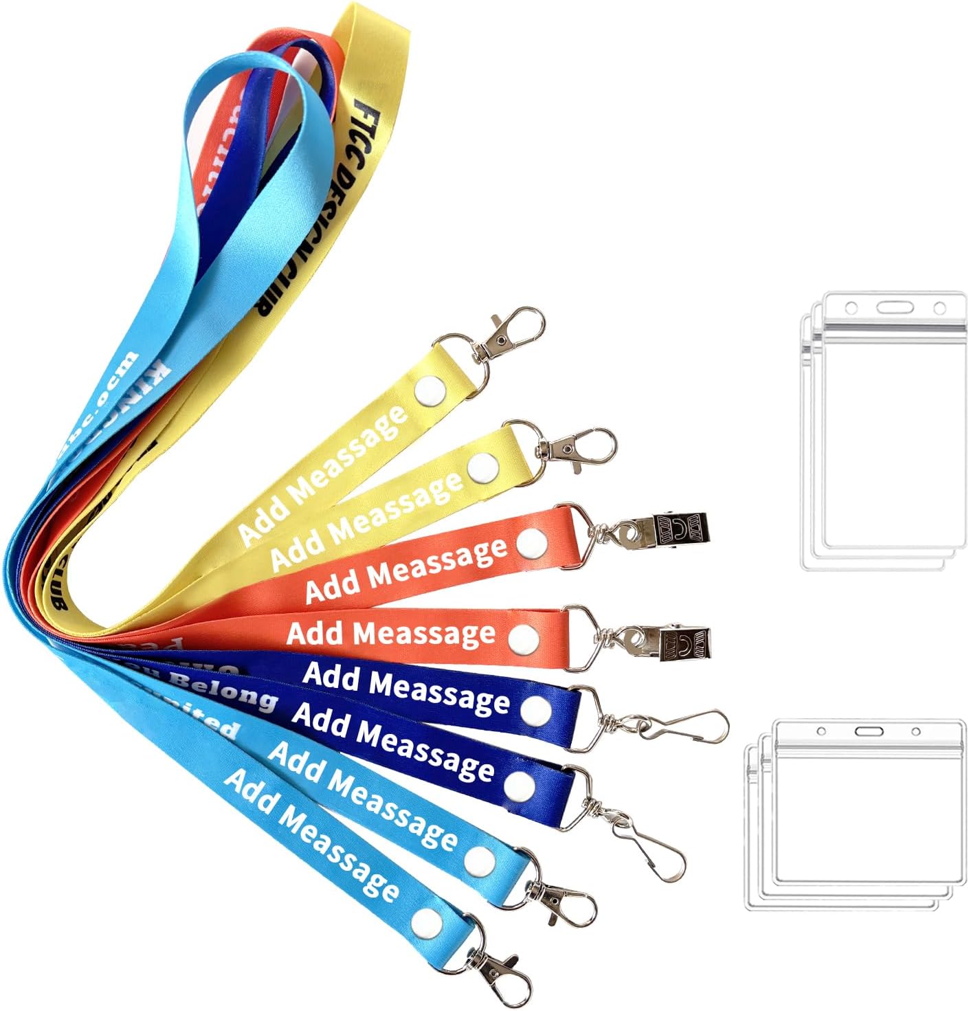 10-10000 Pcs Custom Lanyards Personalized for ID Badge Teacher Student ...