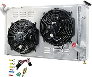 Amazon.com: ALLOYWORKS 3 Row Radiator & Shroud Fan & + Relay Kit For 1973-1976 Chevy Corvette ...