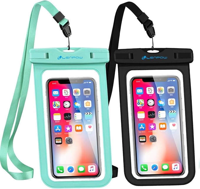 Amazon.com: Waterproof Phone Case, 2-Pack IPX8 Lanyard Waterproof Phone ...