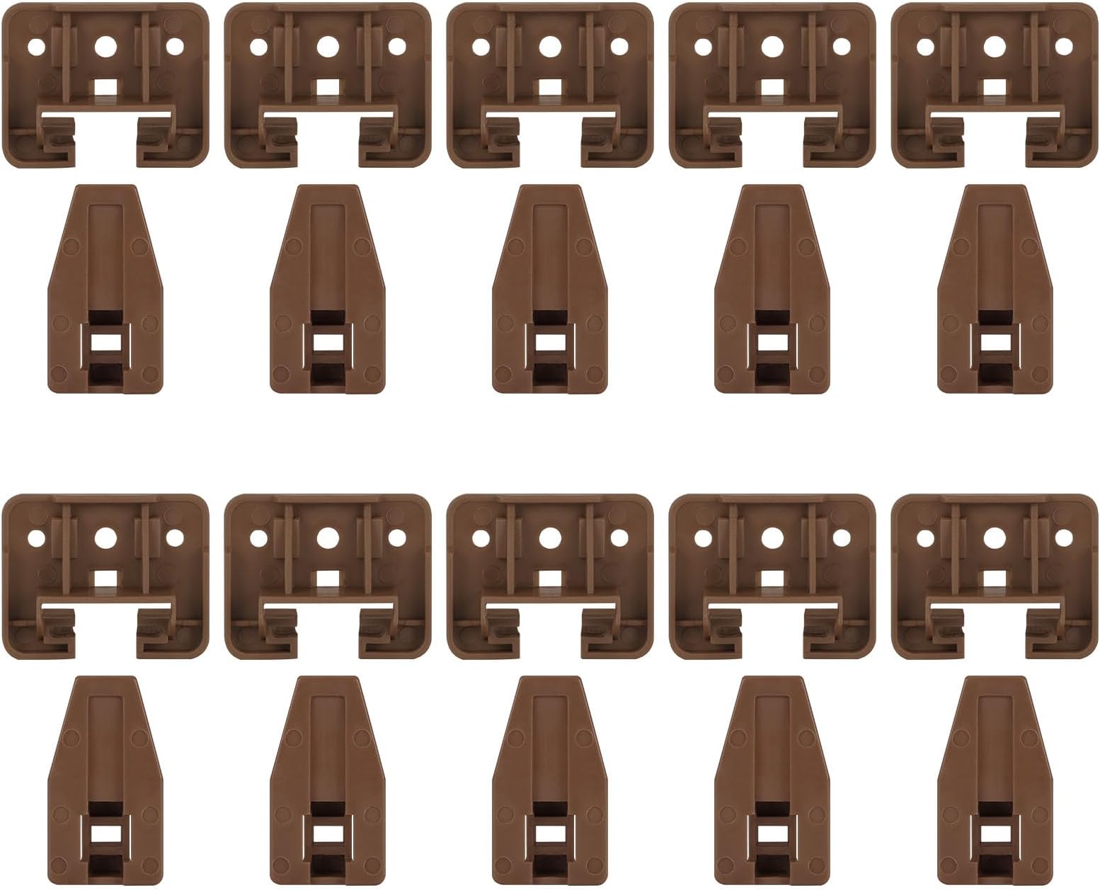 Homdiy 10 Pack Plastic Drawer Slides with Wheel Track Guide for Center ...