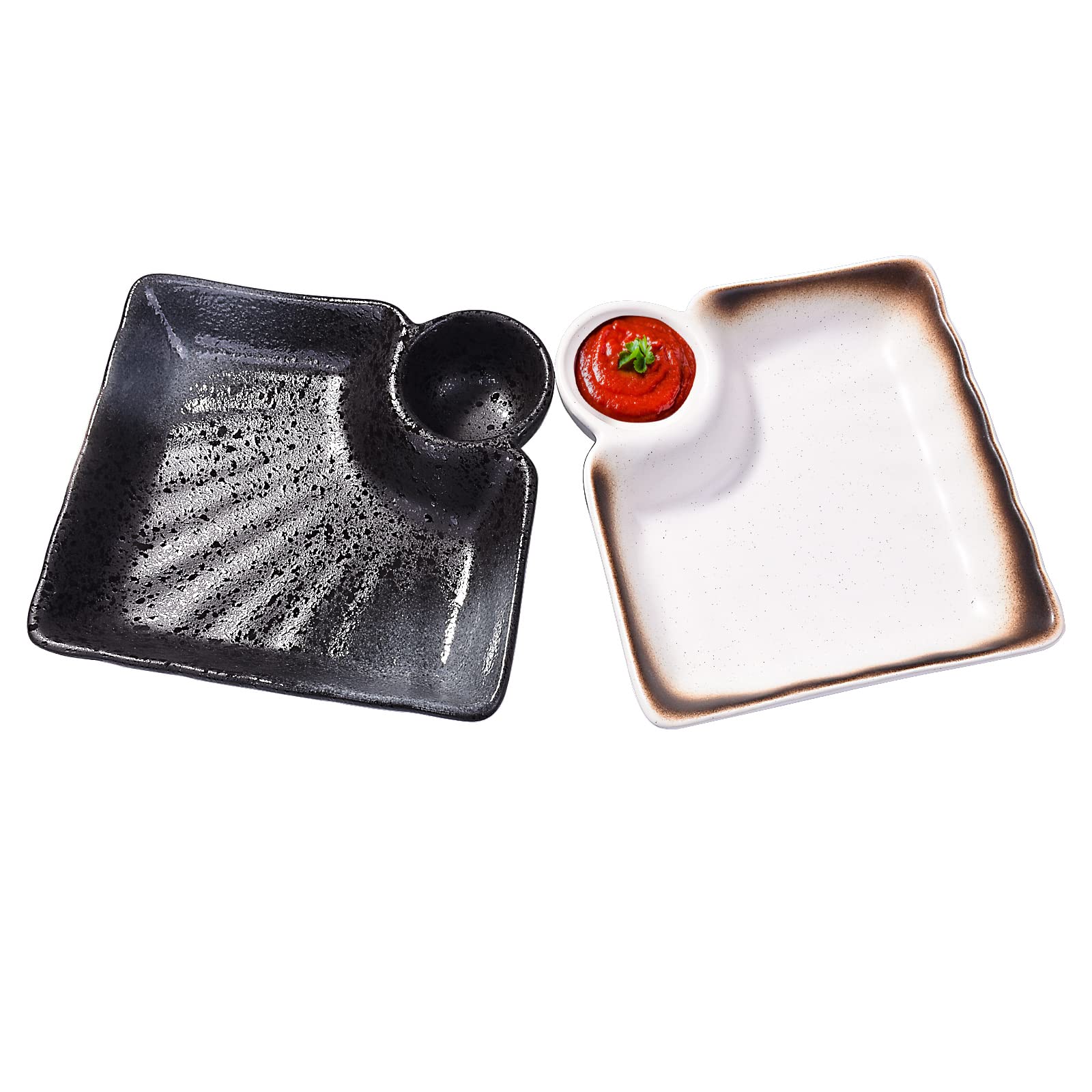 Amazon.com | LMRLCS Japanese Sushi Plate 7 Inch Square Dumpling and ...