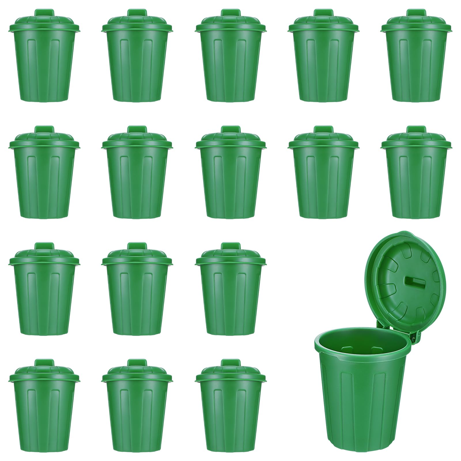 Amazon.com: 18 Pcs Green Mini Trash Can, Mini Garbage Trash Pen Holder ...