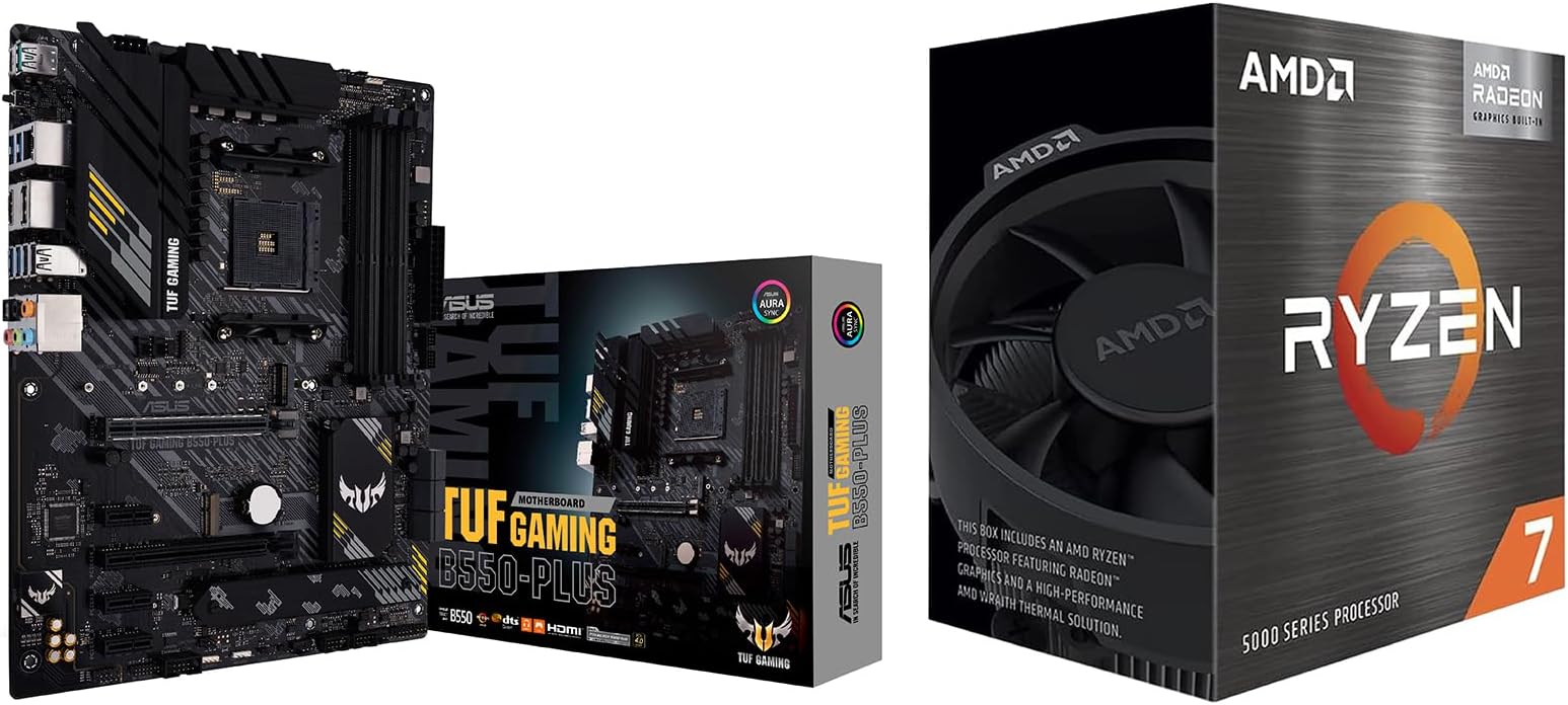 Amazon.co.jp: ASUS AMD B550 搭載 AM4 対応 マザーボード TUF GAMING B550-PLUS 【ATX】+AMD Ryzen 7 5700X ...