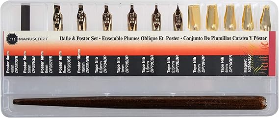 Manuscript Italic & Poster Nib Set : Amazon.com.mx: Hogar y Cocina