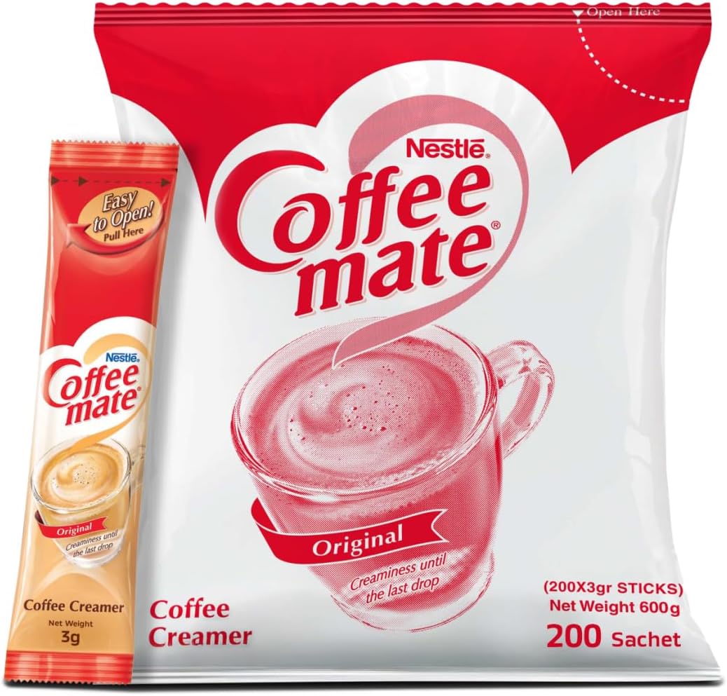 NESTLÈ Coffee Mate Creamer Sticks 3g, Pack of 200 Coffee Creamer ...