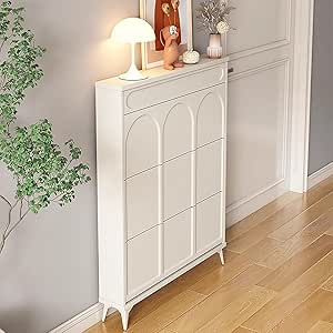 Entryway Shoe Cabinet nizer with Drawers and Doors Narrow Shoe Rack ...