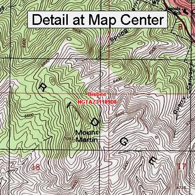 Amazon.com: USGS Topographic Quadrangle Map - Bisbee, Arizona (Folded ...