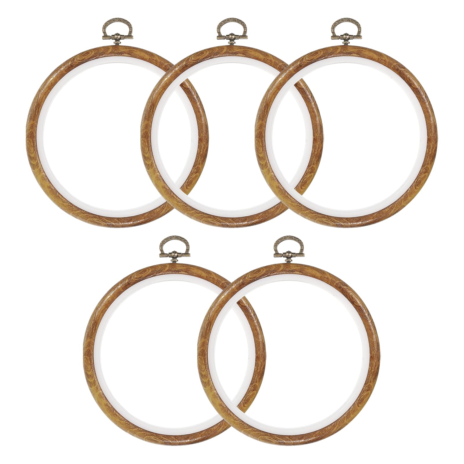 Amazon.com: PATIKIL 5 Pieces 5 Inch Embroidery Hoops Frame Round ...
