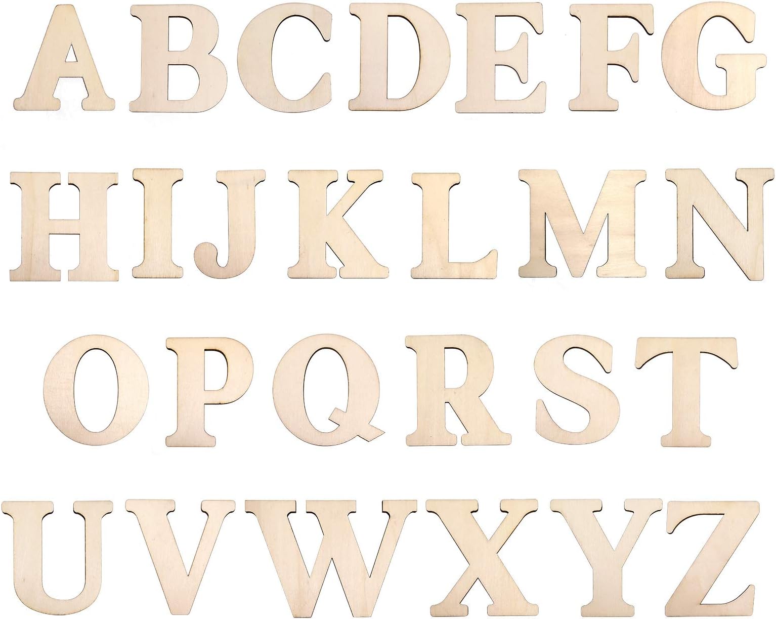 Amazon.com: 3 Inch 219 Pieces Wood Unfinished Letters Unpainted Wooden ...