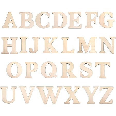Amazon.com: 205 Pieces 2 Inch Wooden Letters Wood Alphabets for Crafts ...