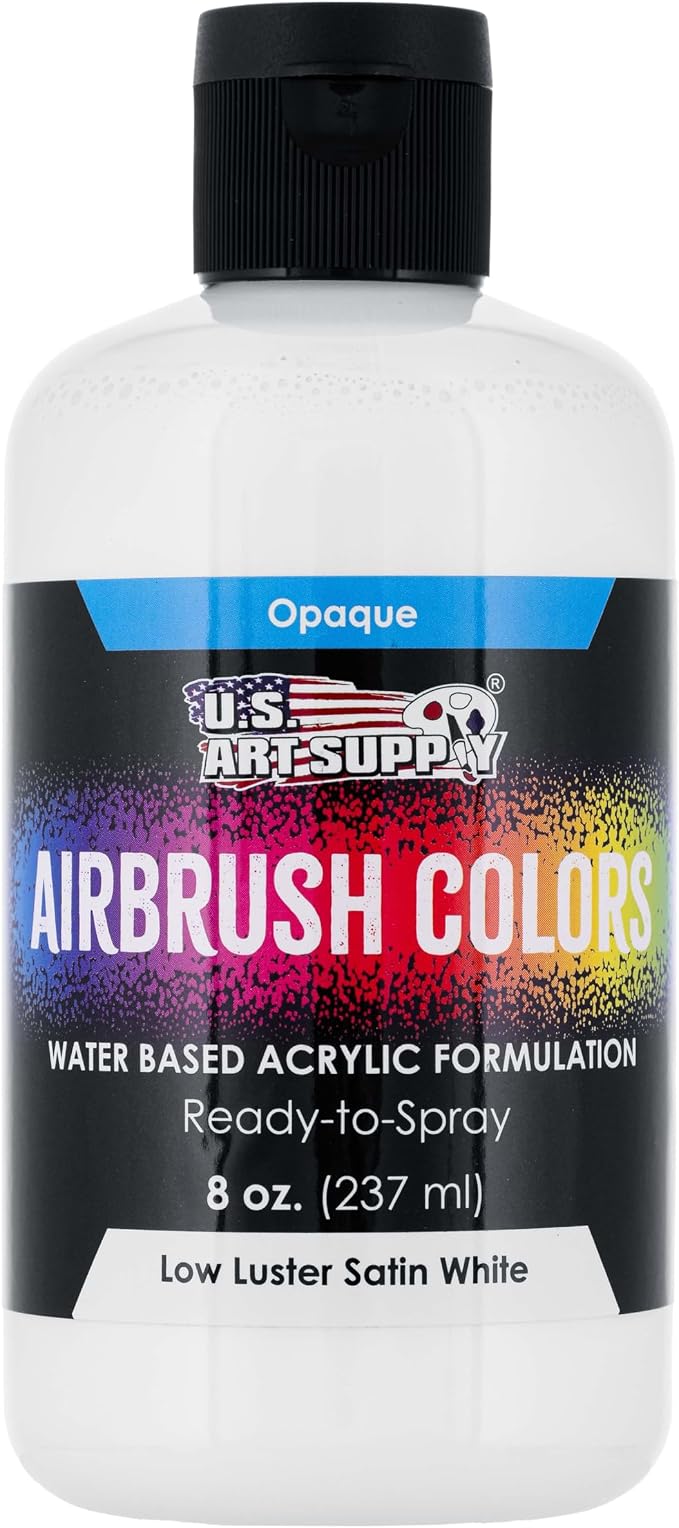 Amazon.com: U.S. Art Supply Low Luster Satin White Acrylic Airbrush ...