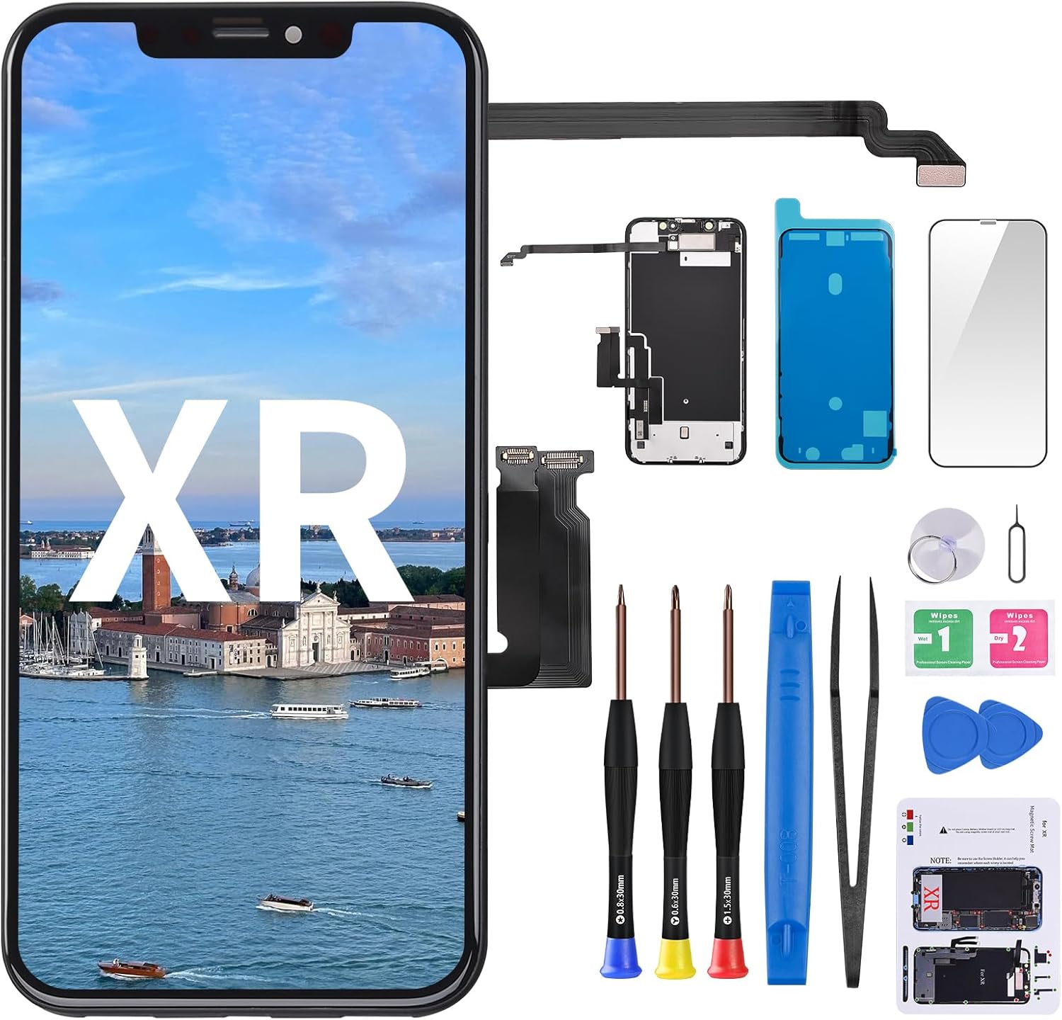 Amazon.com: CYKJGS for iPhone XR Screen Replacement with Ear Speaker ...