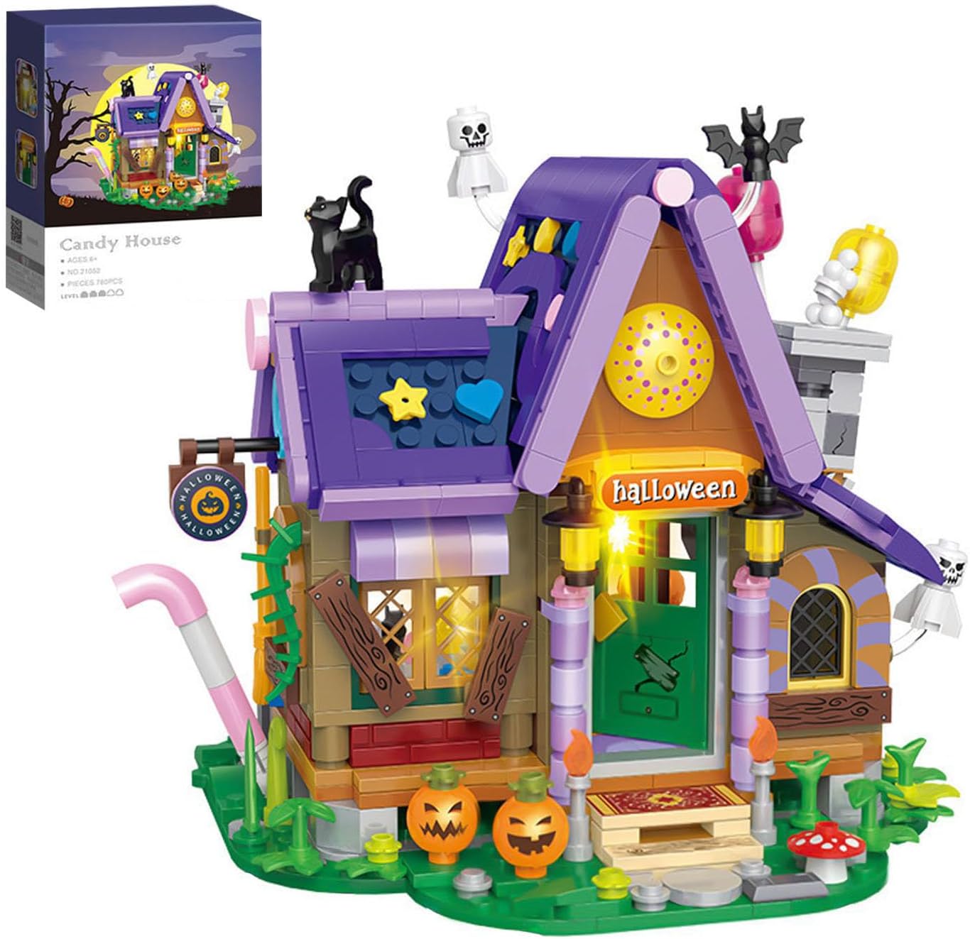 Amazon.com: Halloween House Building Block Set, 780PCS Modular House ...