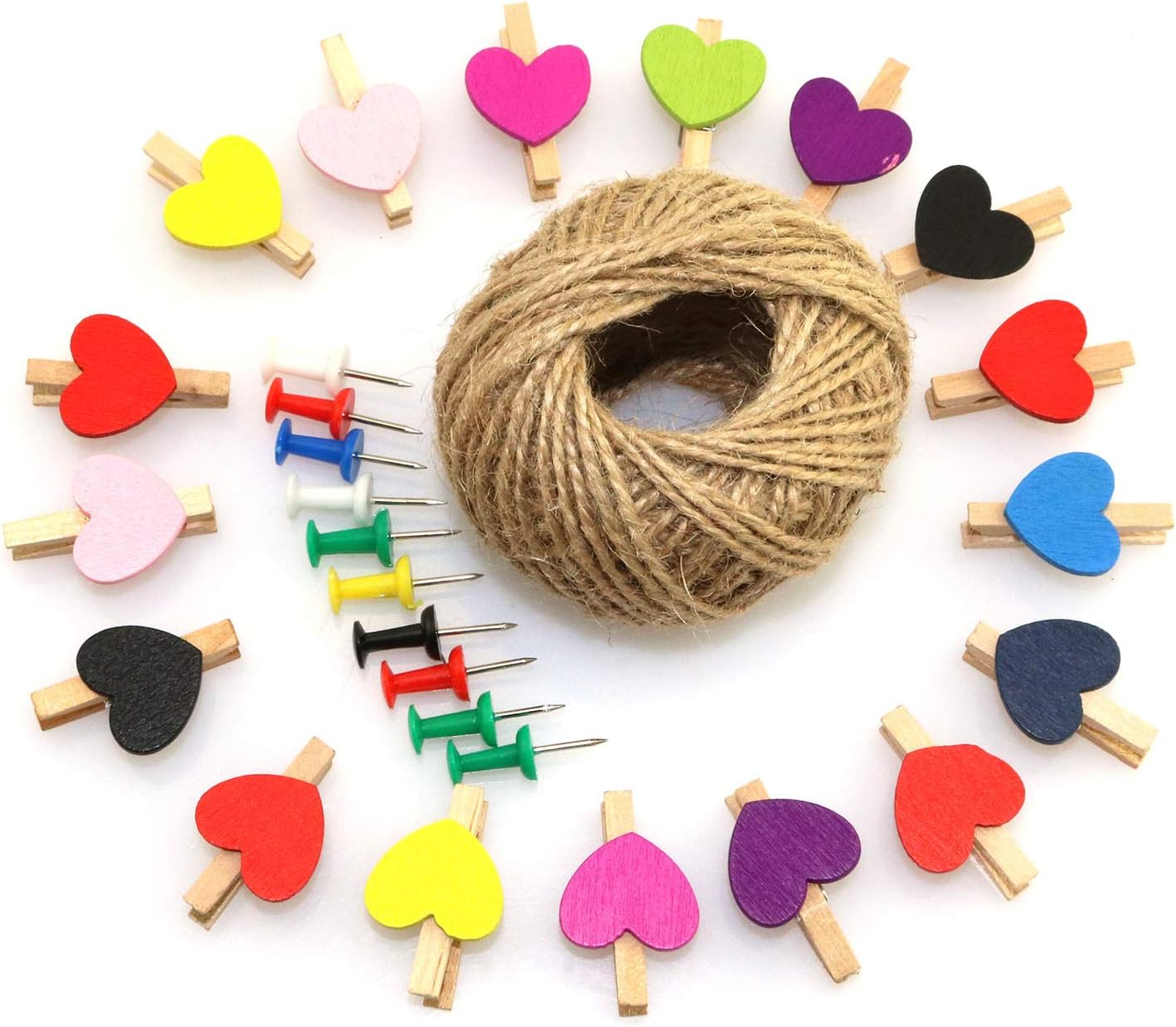 Amazon.com: RuiLing Photo Craft Decoration Clips Set - 50pcs Colorful ...