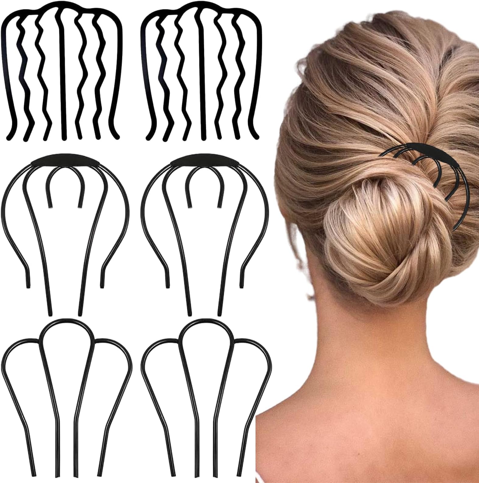 Amazon.com : REDANHA 6 Piece Set Includes Hair Fork Stick and Metal ...