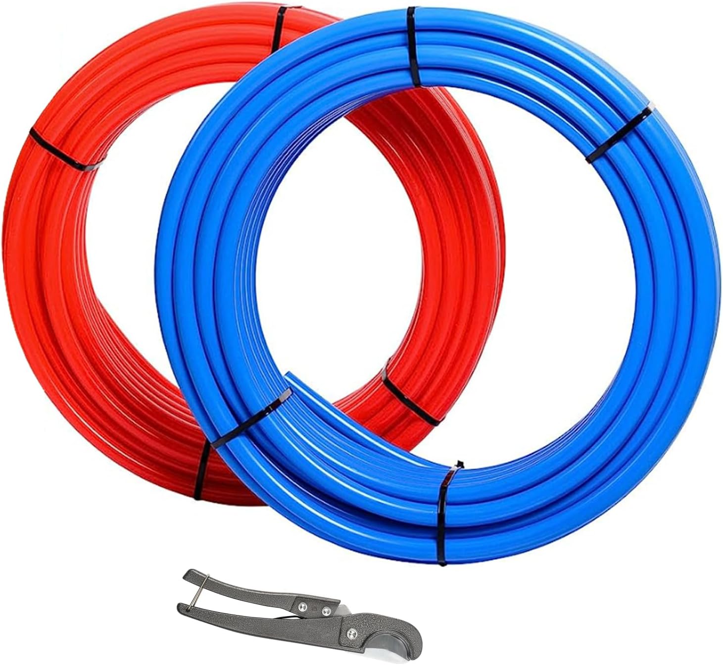 Amazon.com: GUOFIS 1/2 Inch PEX-B Pipe, 2 Rolls Blue & Red Each 75 Feet ...