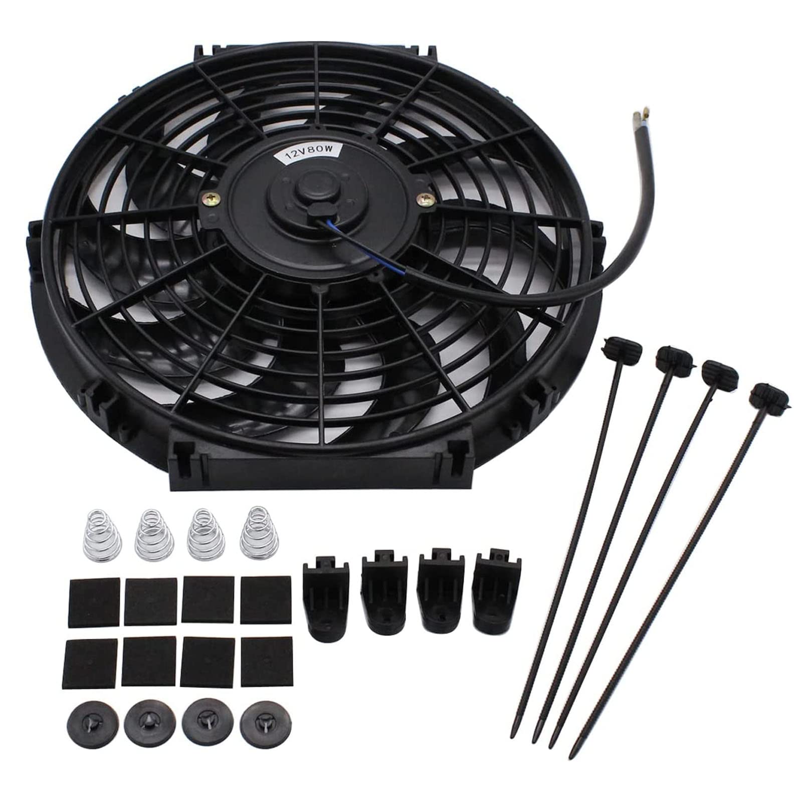 Snapklik.com : 12" Inch Radiator Cooling Fan Automotive 12 V 80w Slim ...