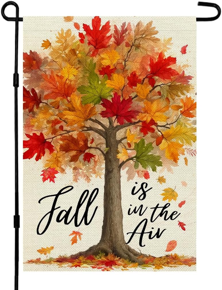 Amazon.com : CROWNED BEAUTY Fall Garden Flag 12x18 Inch Double Sided ...