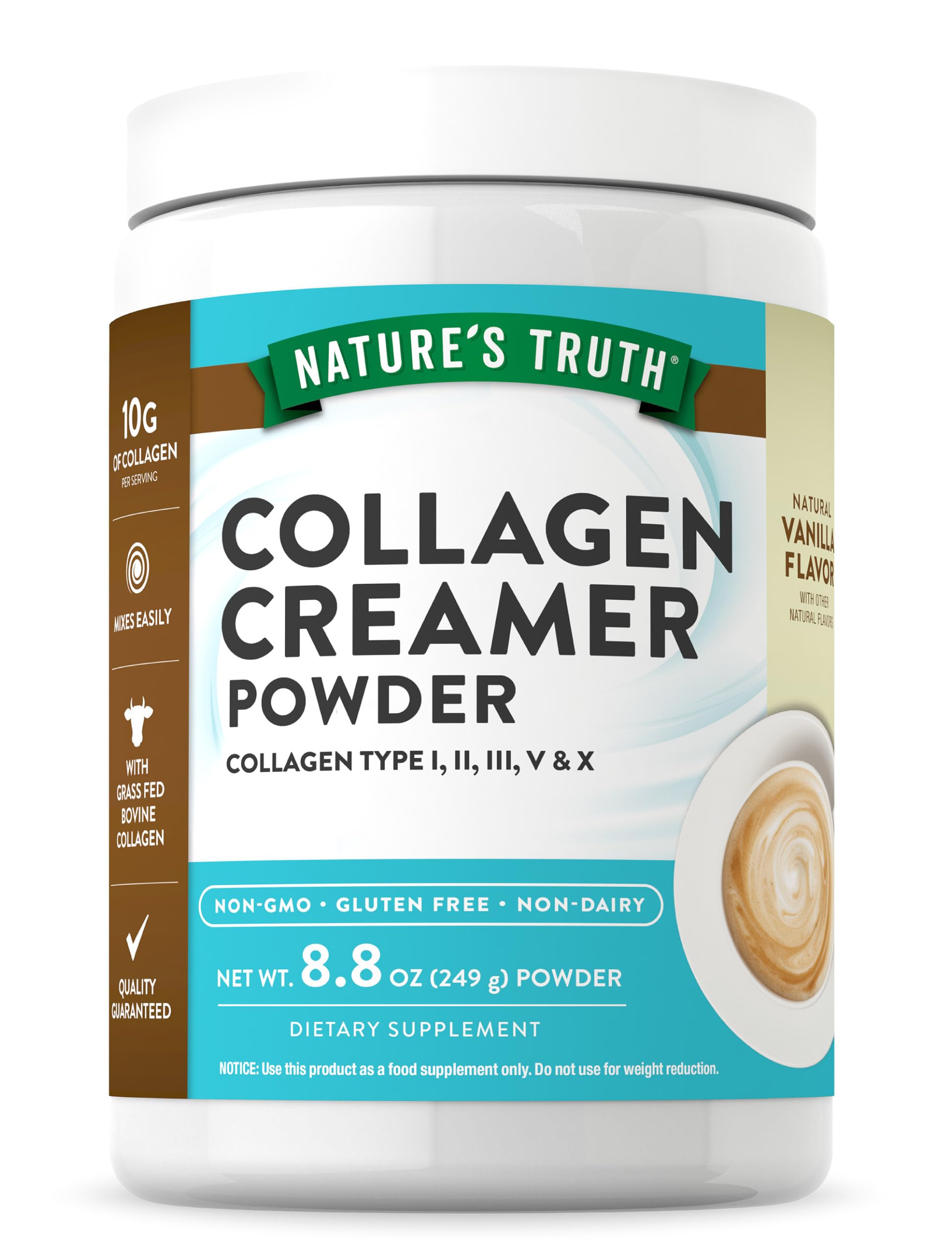 Amazon.com: Nature's Truth Collagen Creamer for Coffee | 8.8 oz ...