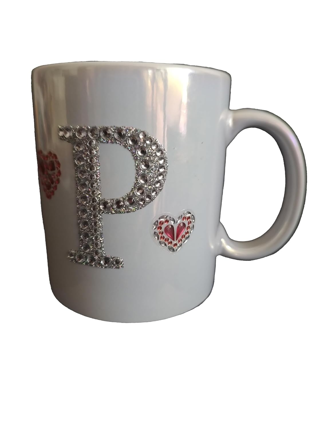 Taza Personalizada Con tu letra Preferida, priedras brillantes, regalo ...