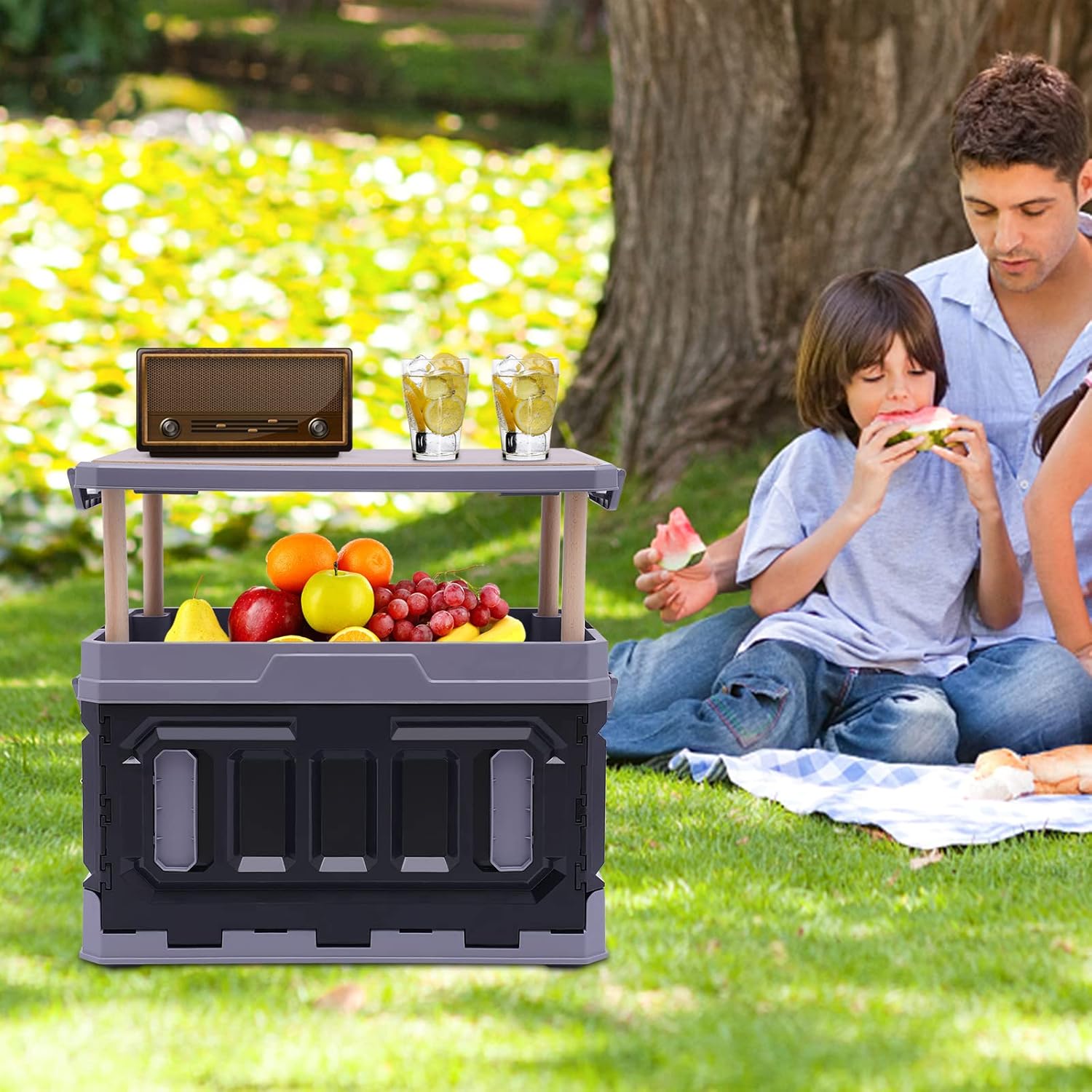 Amazon.com: CeRaBuRET PP Folding Storage Box, Outdoor Portable Camping ...