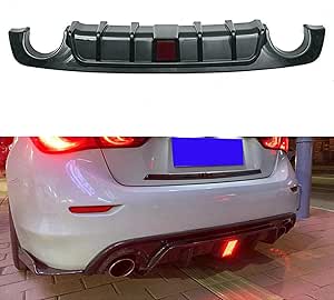 Amazon.com: Carbon Fiber Rear Bumper Diffuser Lip For Infiniti Q50 2018 ...