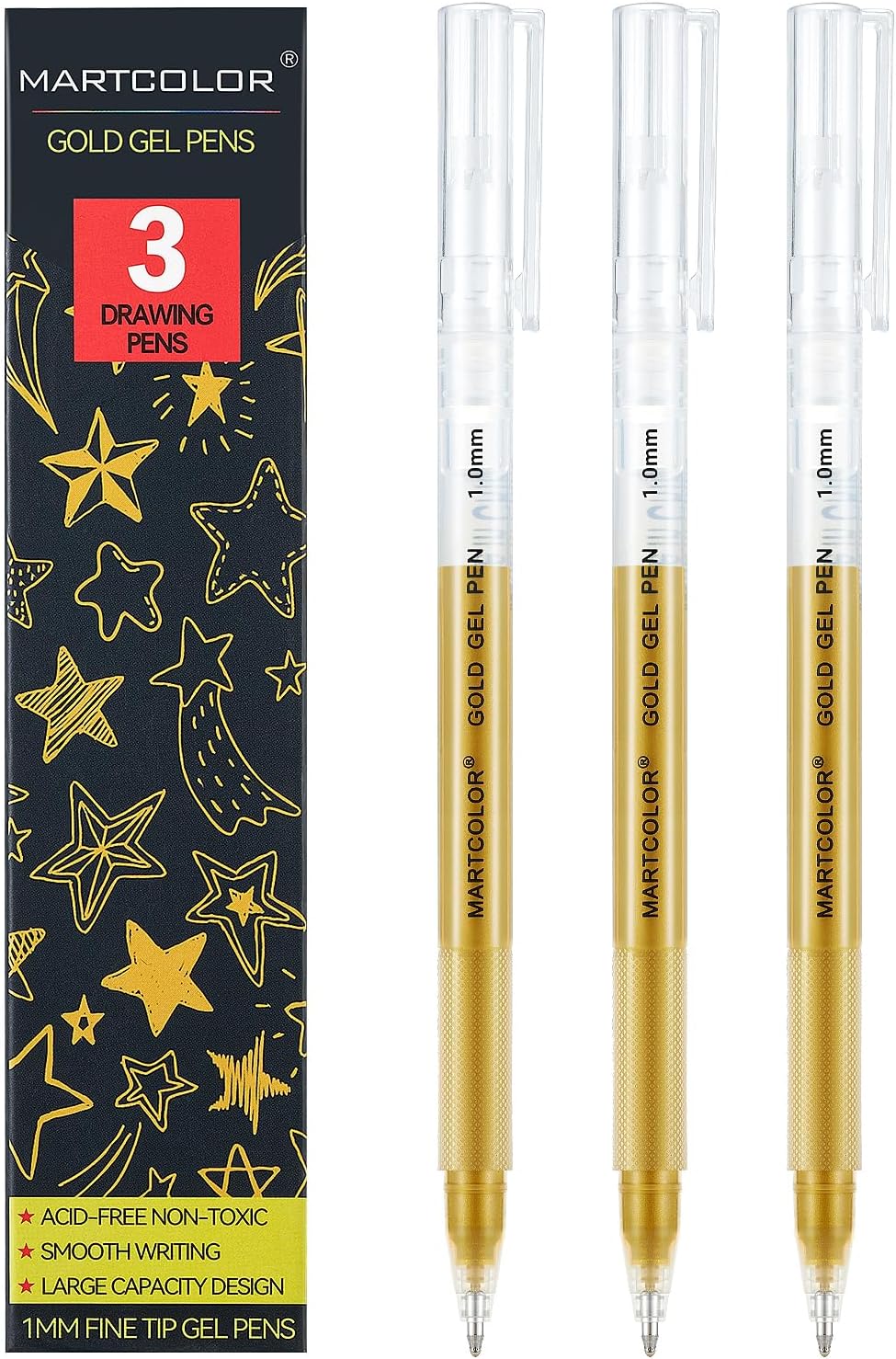 Amazon.com: Pentel Arts Sunburst Metallic Gel Pen, Medium Line ...