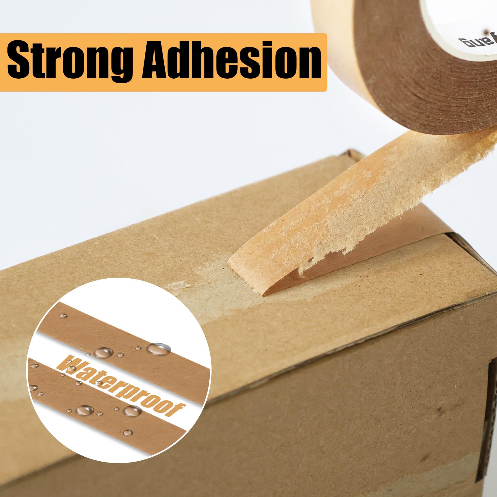 Snapklik.com : GEYYANG Kraft Paper Tape, Self Adhesive Brown Kraft Tape ...
