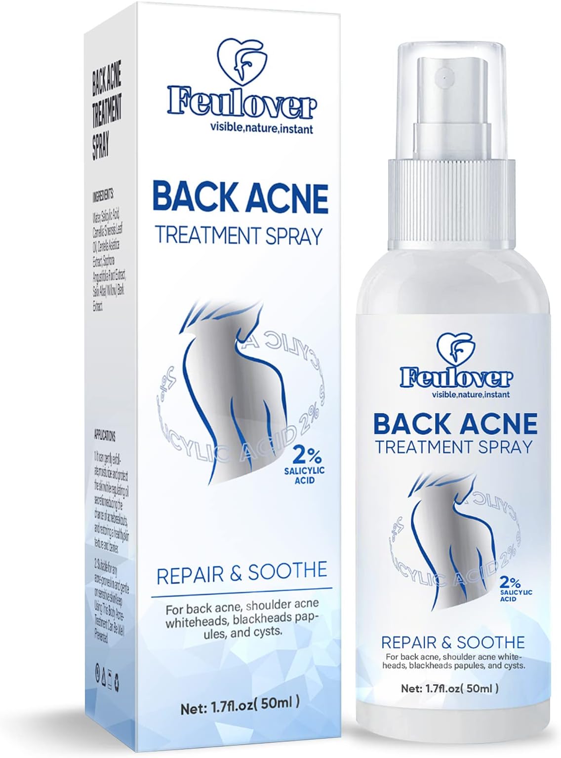 Amazon.com: Liphontcta Back Acne Treatment, Body Acne Treatment Spray ...