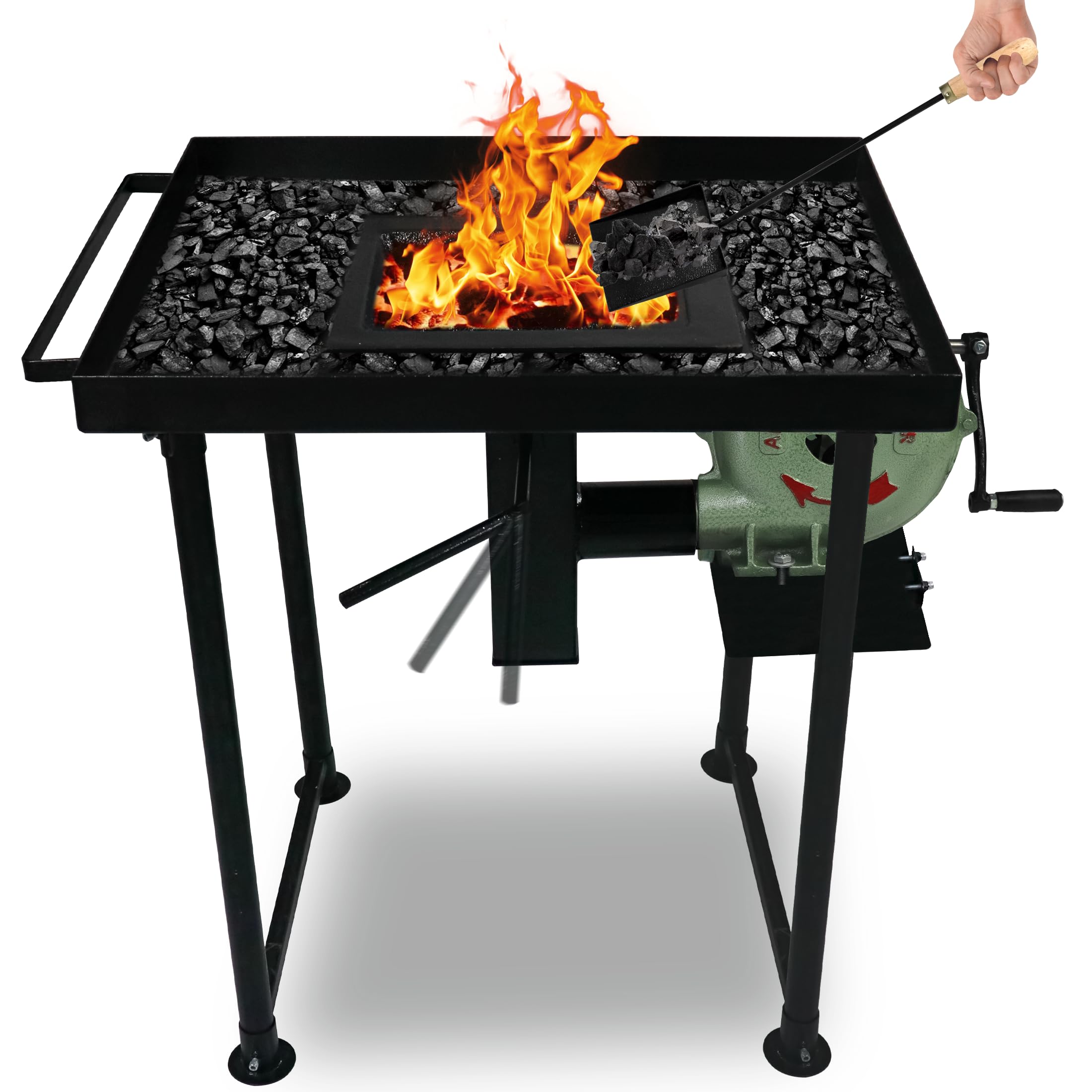 Amazon.com: SIMOND STORE Coal Forge Stand with fire Pot & Hand Blower ...