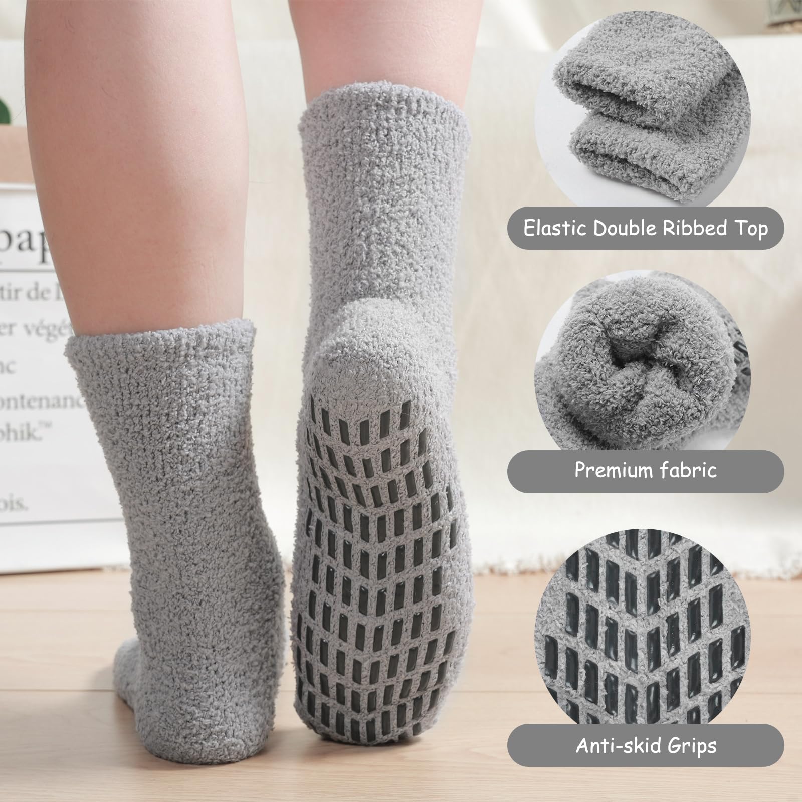 Snapklik.com : Fuzzy Socks For Men, Winter Fluffy Slipper Socks Mens ...