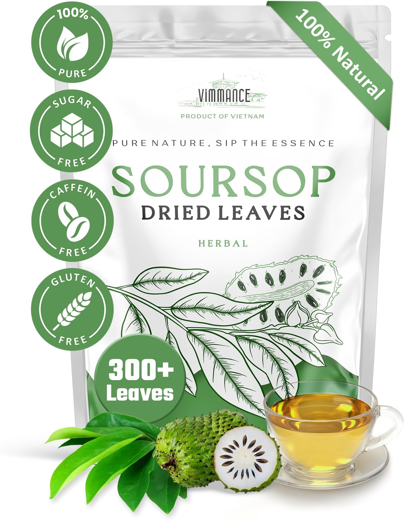 Amazon.com : VIMMANCE 300+ Dried Soursop Leaves, Graviola, Hoja de ...