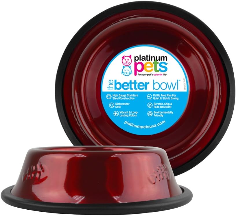 Platinum Pets Non-Tip Stainless Steel Cat Bowl – BigaMart