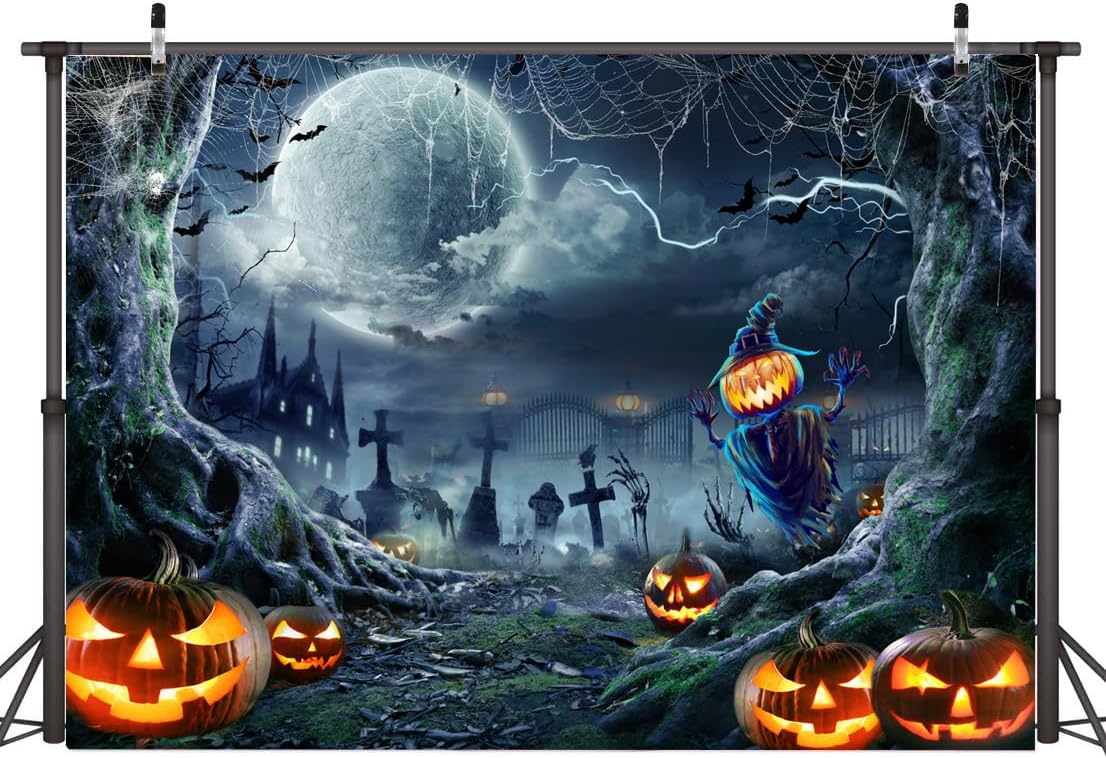 Amazon.com : AIIKES 8X6FT Halloween Backdrop for Photography Horror ...