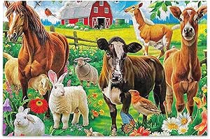 Amazon.com: Animal Farmhouse Jigsaw Puzzles 500 Pieces for Adults,Learning Educational Puzzles ...