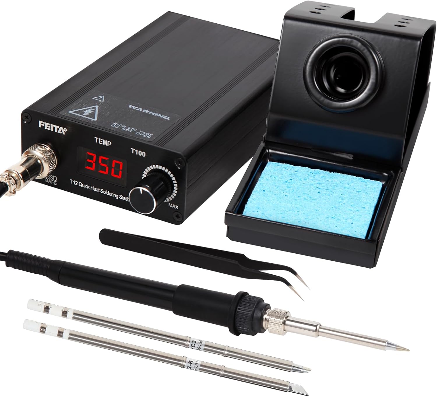 FEITA T12 Soldering Iron Station Kit Tool for Electronics, With 3 ...