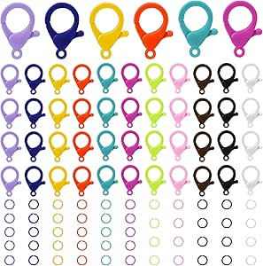 Amazon.com: 50 Pcs Plastic Keychain Clips for Crafts Plastic Lobster ...