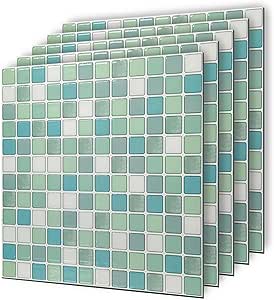 Amazon | Syougen タイルシール 厚手2.5mm キッチン 耐熱 防水 北欧 剥がせる 貼付簡単 洗面所 トイレ 賃貸 DIY 家具やアイテムの装飾 30.5*30.5cm ...