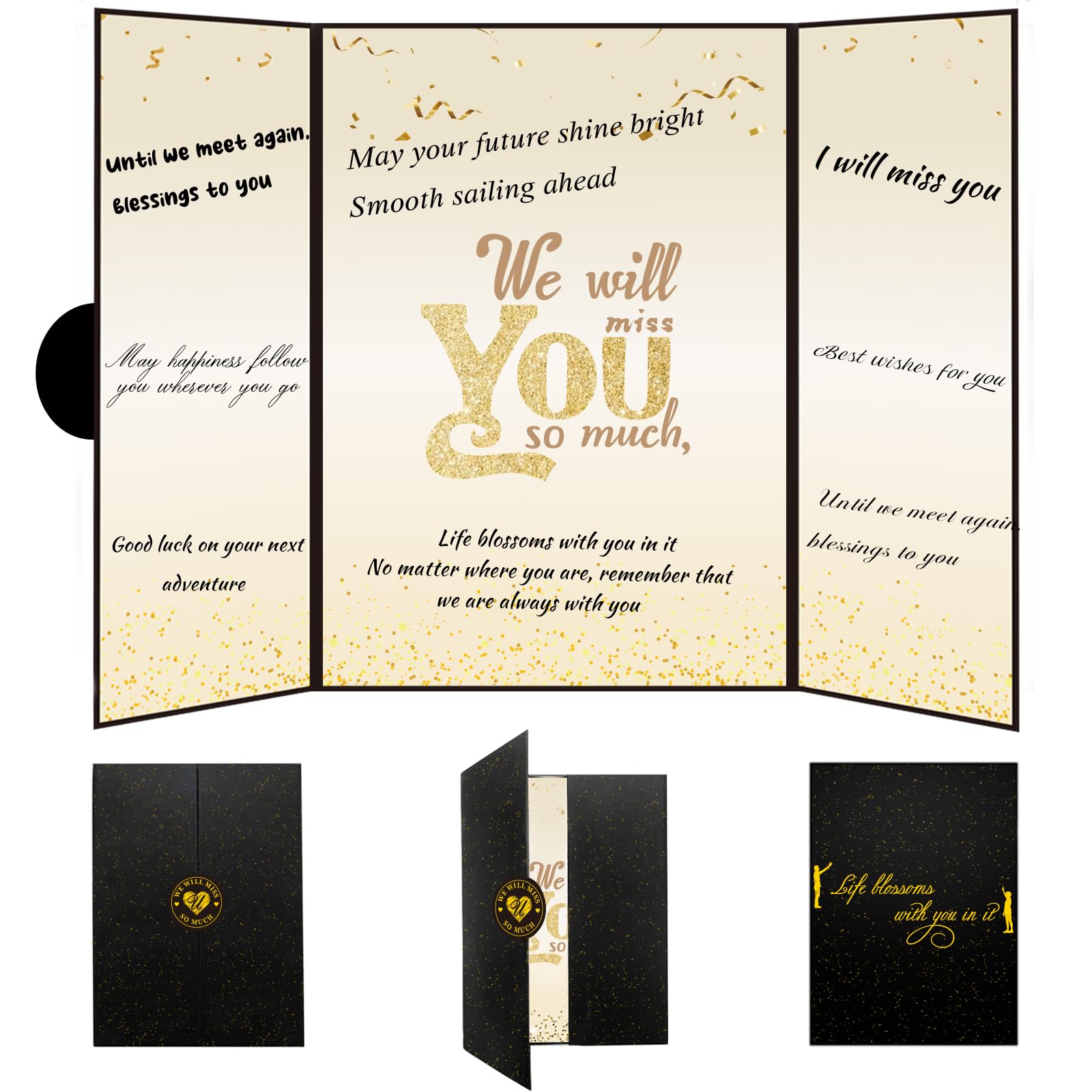Amazon.com: Viogtmca Farewell Guest Book Alternative Miss You Card ...