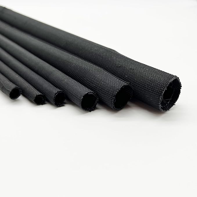 Amazon.com: Braided Cable Management Split Wire Loom Black Wire Cover ...