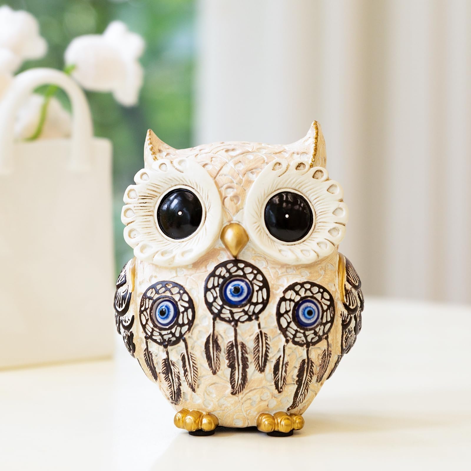 Amazon.com: Owl Statue for Home Decor Accents,Owl Decor for Bookshelf ...