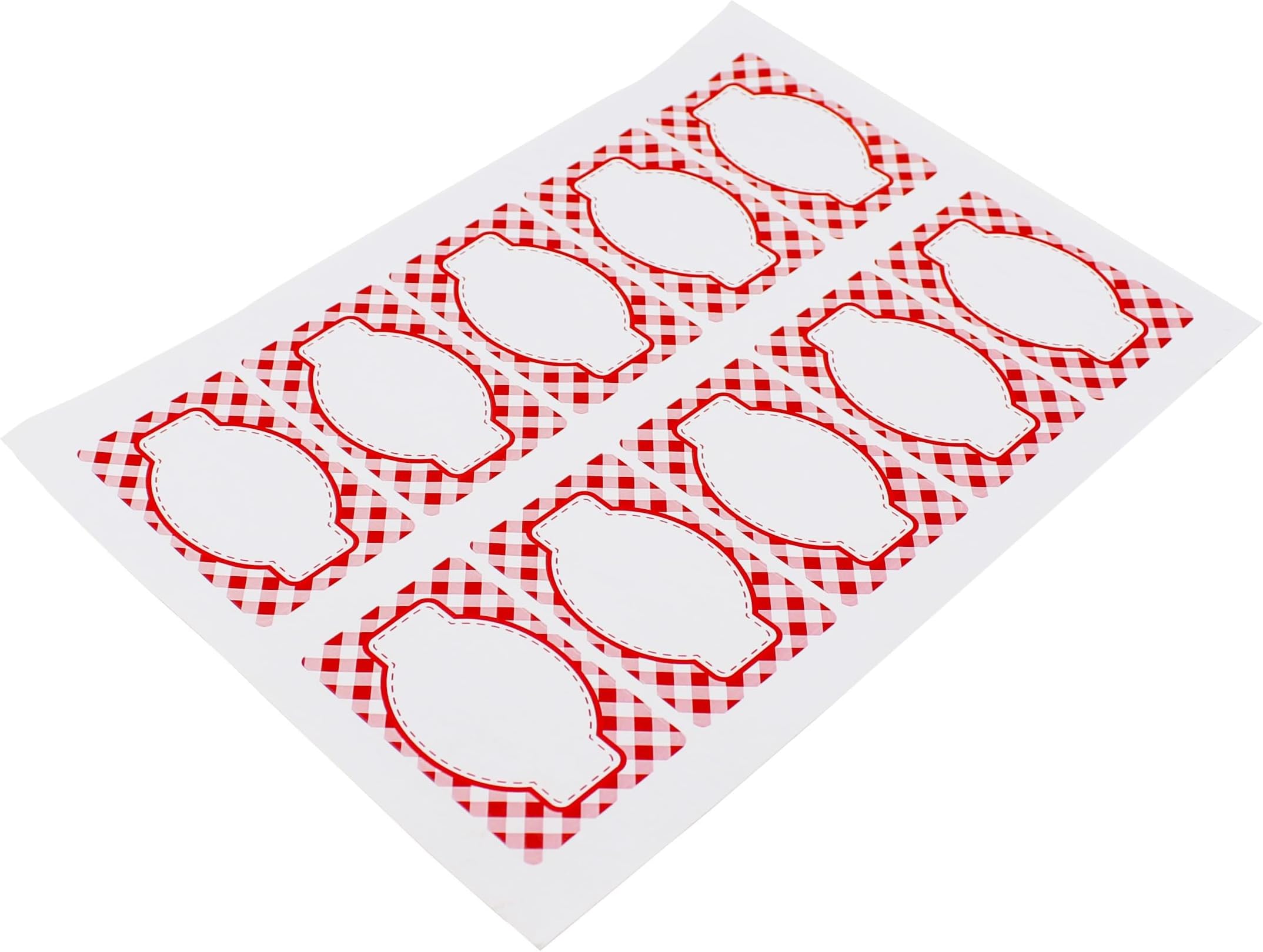 Jam Jar Labels Red and White Gingham Style Pack of 40 Labels : Amazon ...