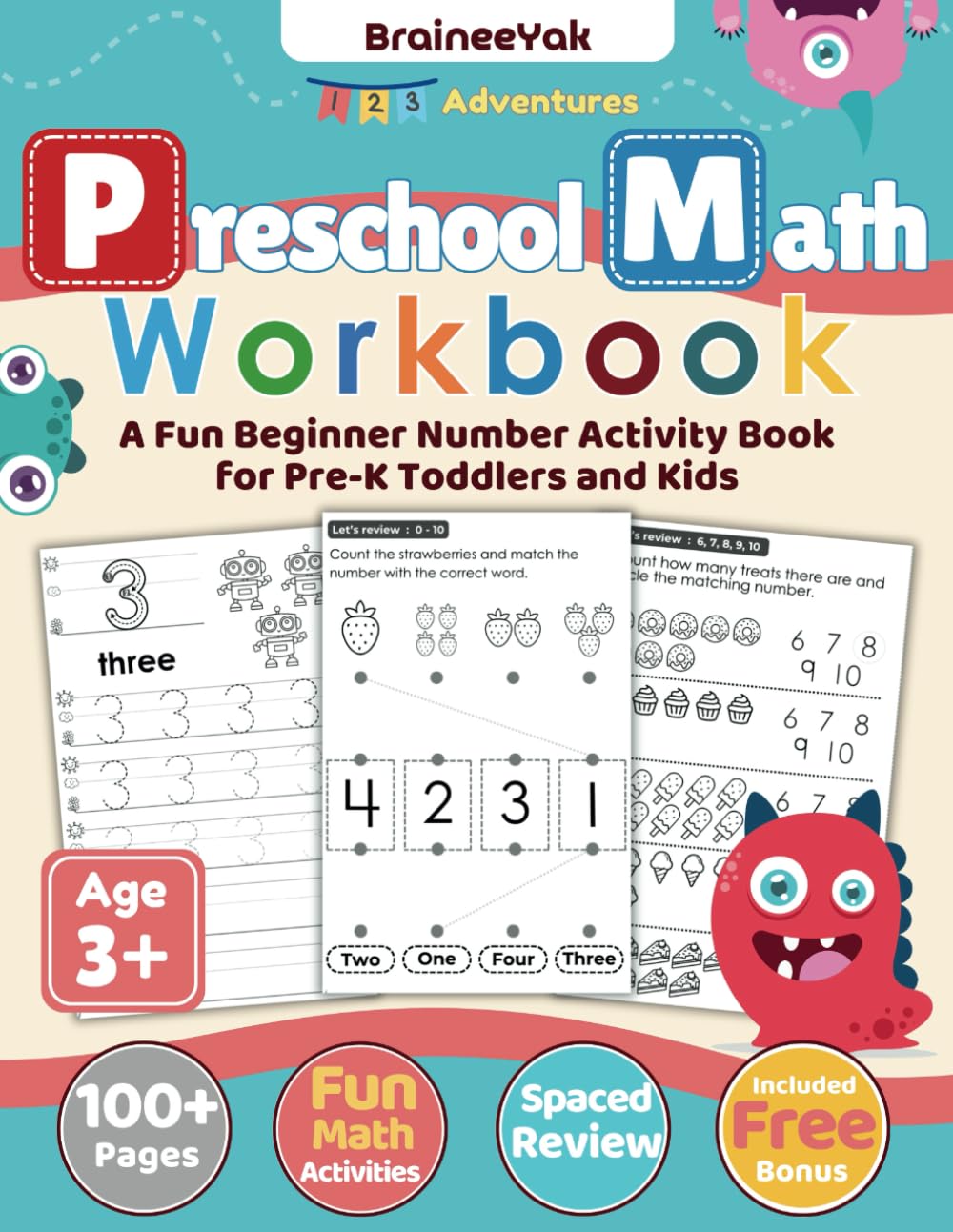 123 Adventures Preschool Math Workbook - A Fun Beginner Number Activity ...