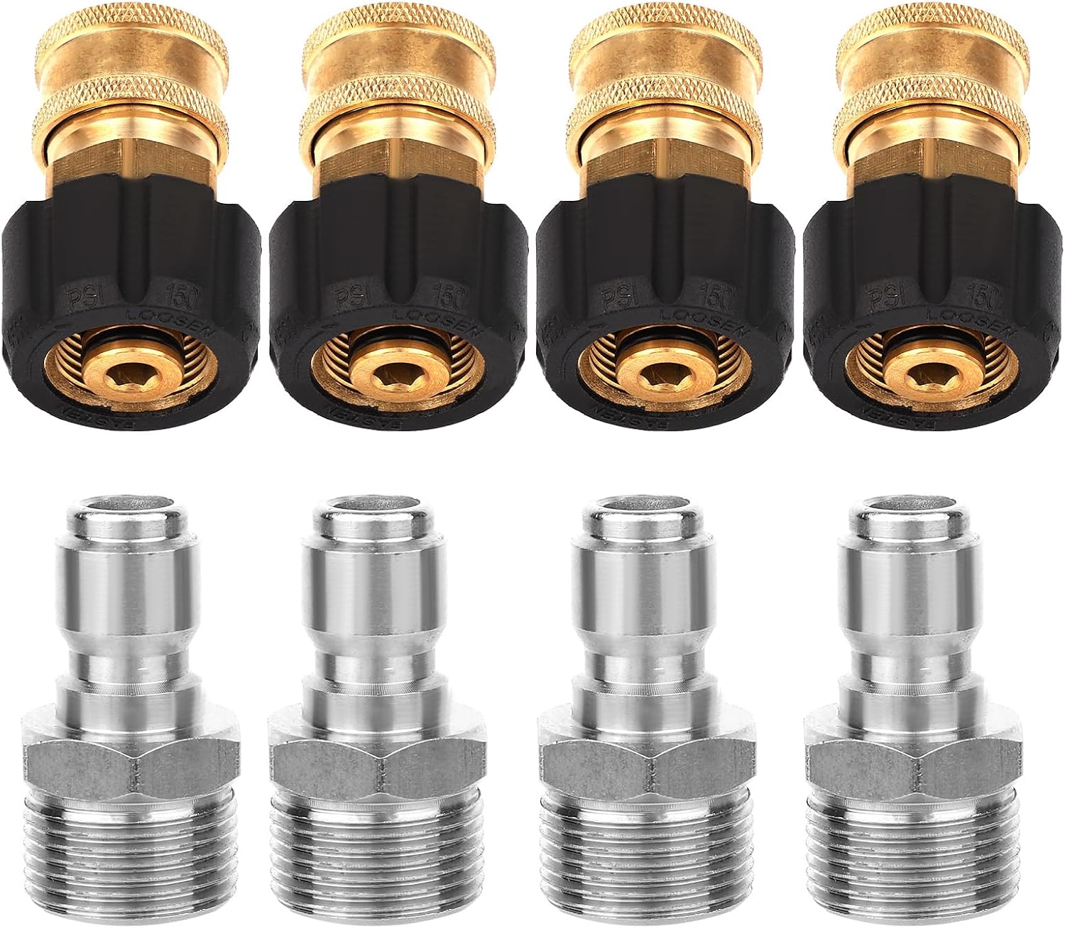 Amazon.com: 8pcs Pressure Washer Adapters, Stainless Steel High Power ...