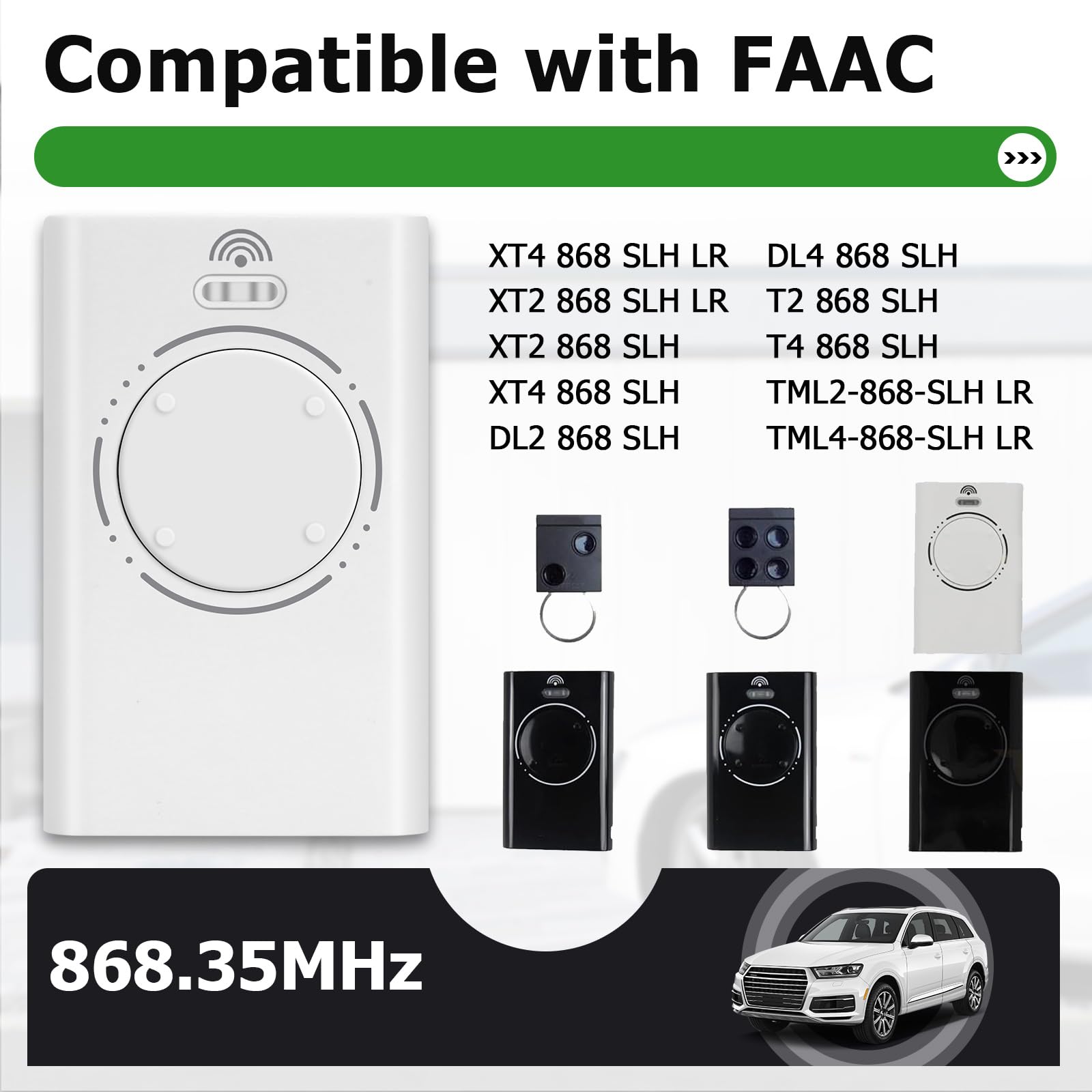 Office Mac Key Télécommande FAAC XT2 868 SLH LR Blanc Telecomando Per ...