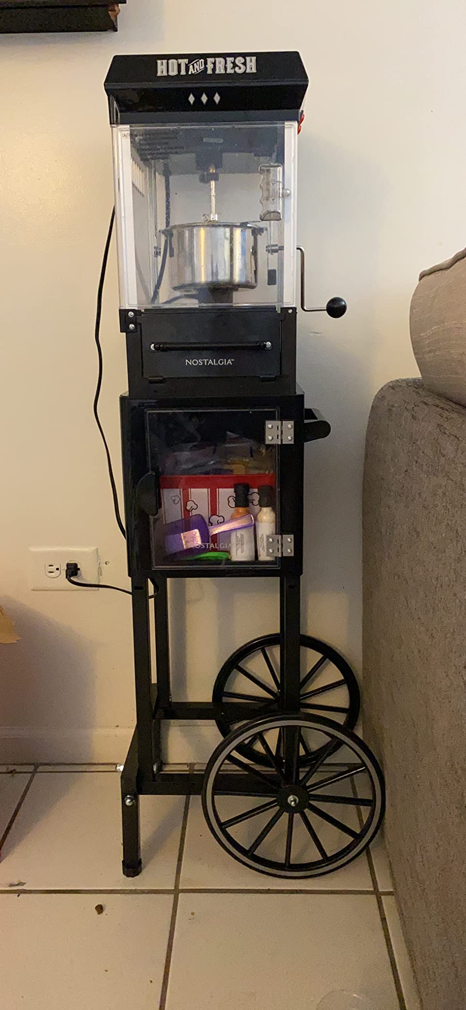 $15/mo - Finance Nostalgia Vintage Table-Top Popcorn Maker, 10 Cups ...