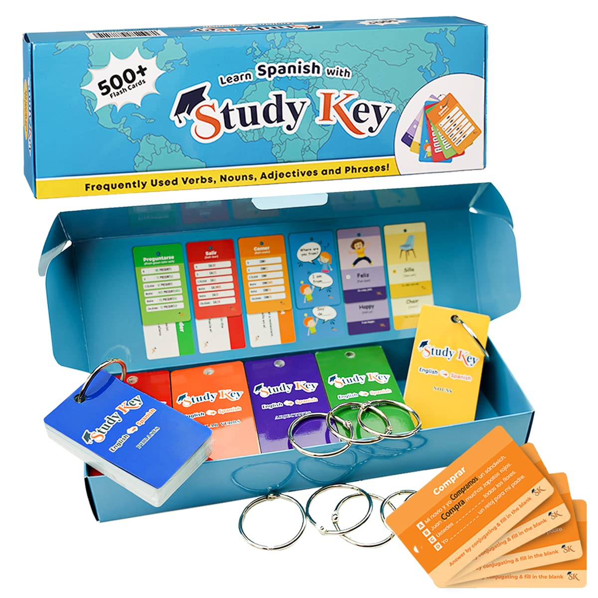 Buy Study Key Spanish Flash Cards English To Spanish Flash Cards For buy-study-key-spanish-flash-cards-english-to-spanish-flash-cards-for
