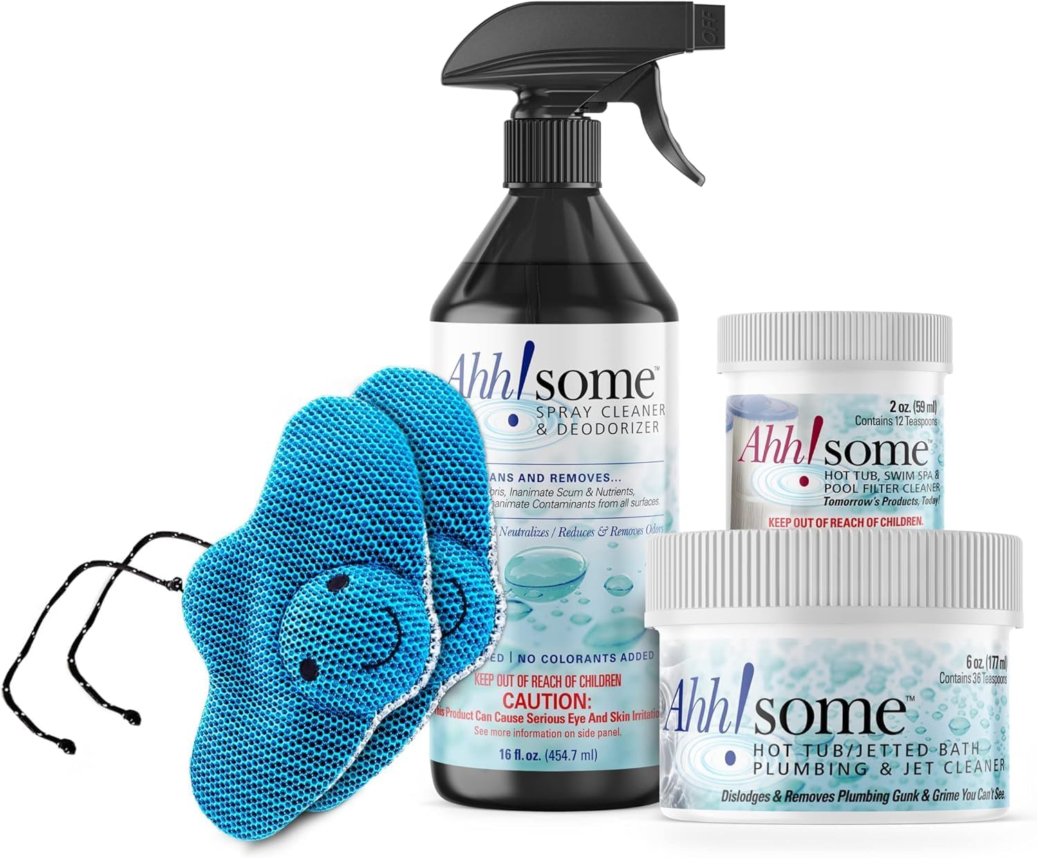 Amazon.com: AhhSome Hot Tub Gold Value Cleaning Kit - Hot Tub Purging ...