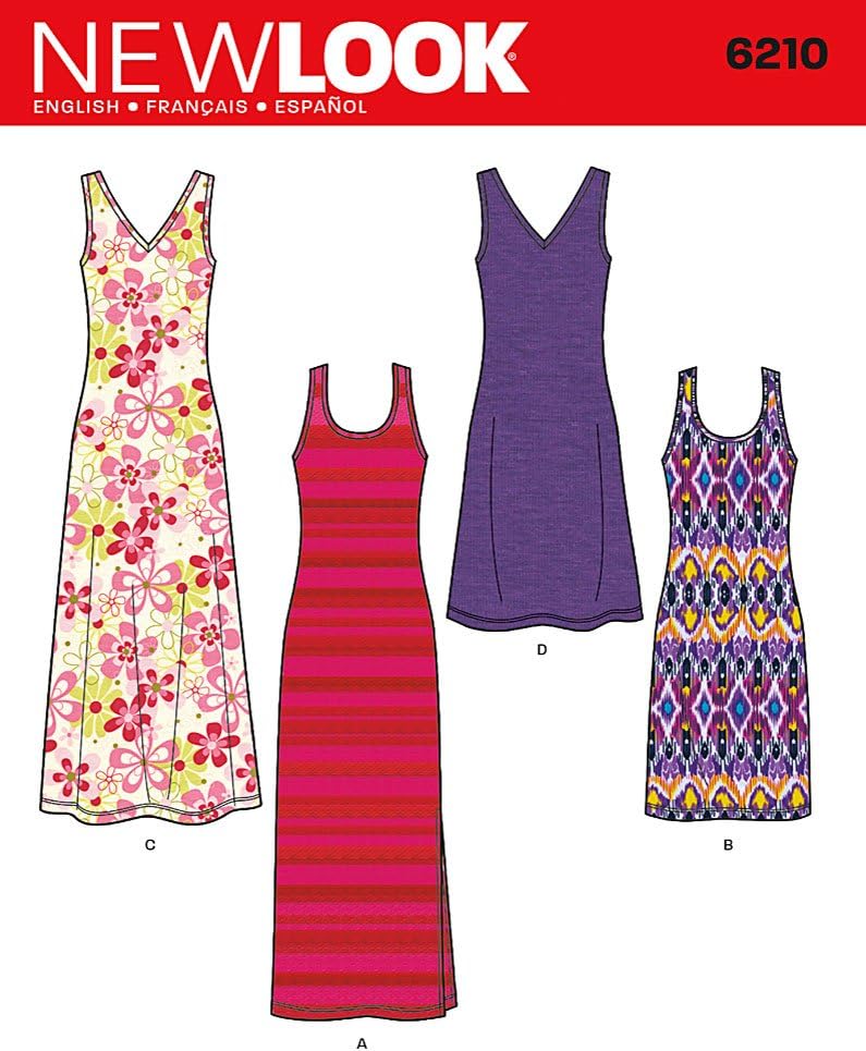 Amazon.com: New Look Sewing Pattern D0560 // 6491 Misses' Dresses in ...